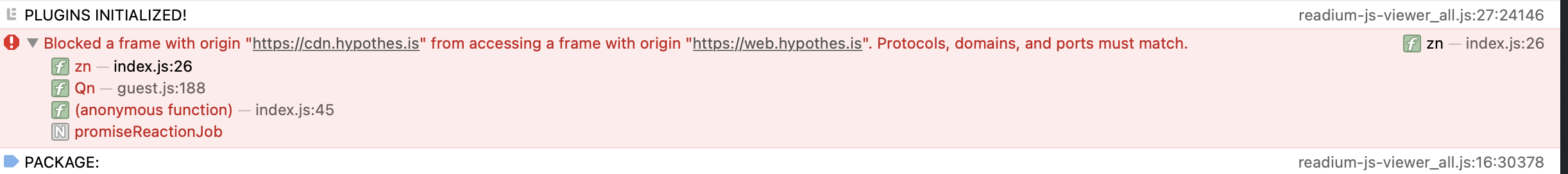 Console error in Safari when accessing `window.frameElement` · Issue ...