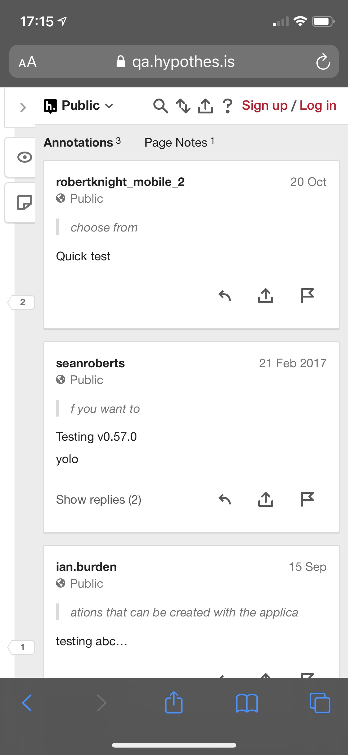 Sidebar buttons are misaligned on mobile devices · Issue #2683 · hypothesis/client · GitHub