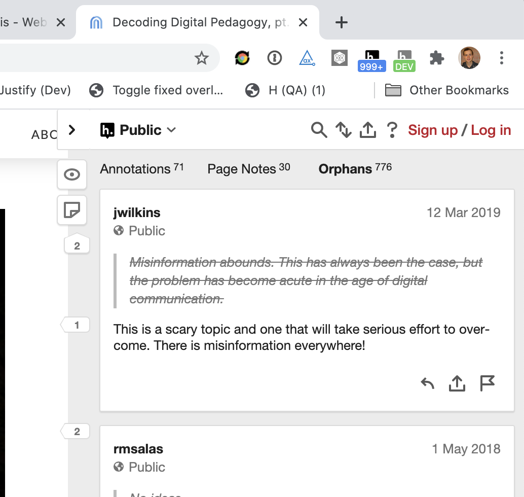 annotations can fail to anchor, yet not be reported as orphans · Issue #954 · hypothesis/product ...
