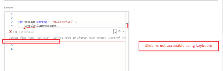 The scroll bar is not accessible through keyboard key present on the error pop-up · Issue ...