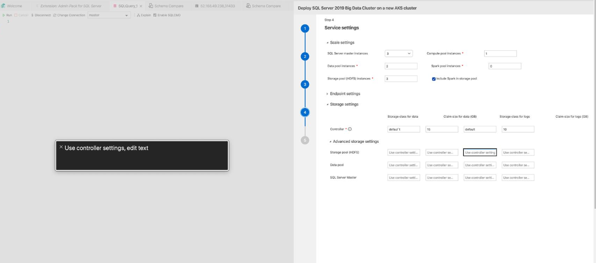 A11y_SQLAzureDataStudio_SQLServerBigDataCluster_ServiceSettings_ScreenReader:The labels are not ...
