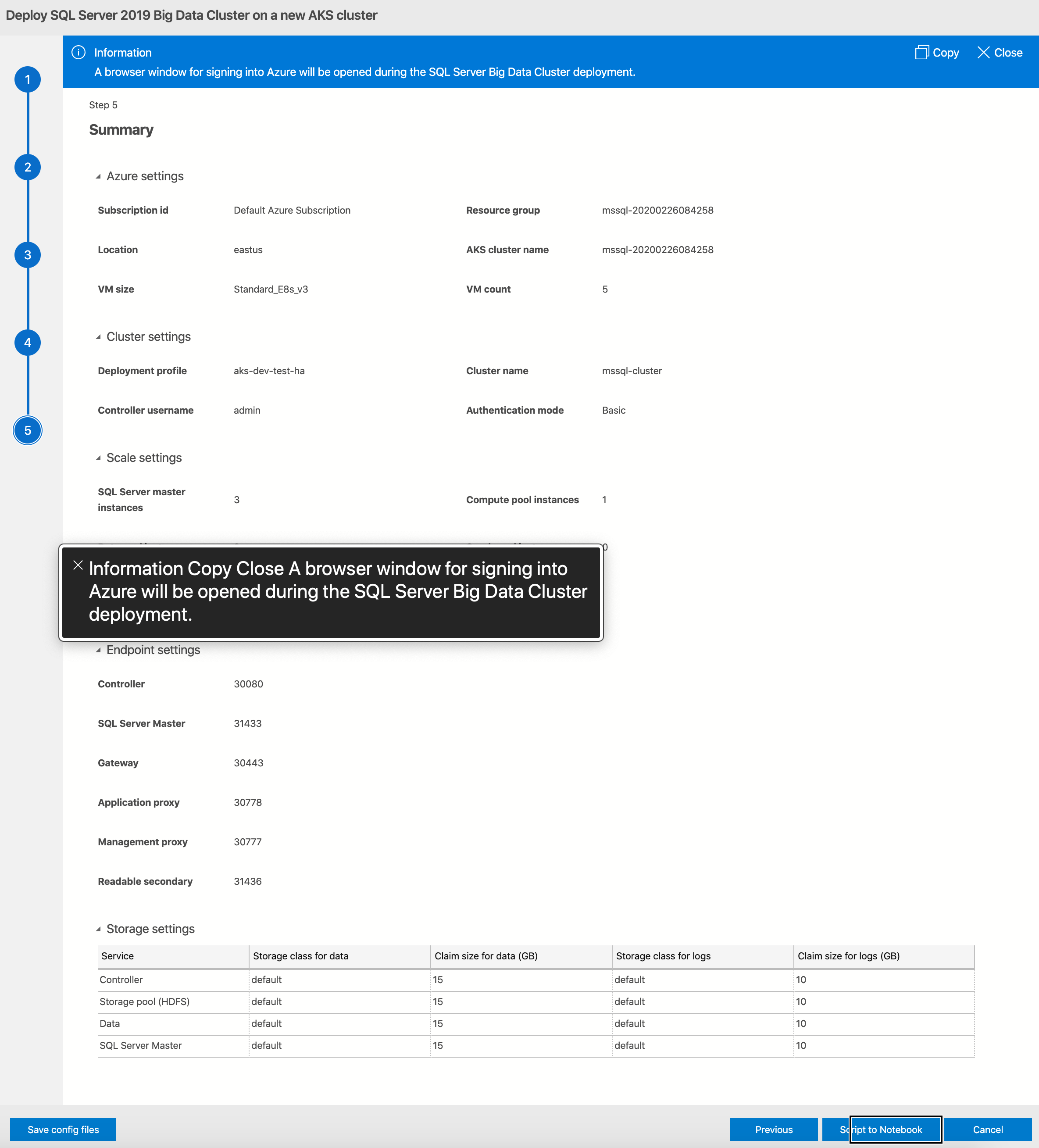 A11y_SQLAzureDataStudio_SQLServerBigDataCluster_Summary_ScreenReader:The name of the page is not ...