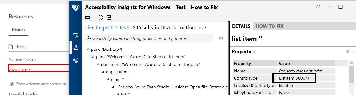 A11y_AzureDataStudioStayHealthy_Welcome_Resources_AI4D: Show more is set as list. · Issue #10622 ...