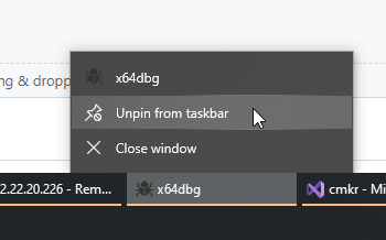 Implement ability to pin x64dbg to taskbar · Issue #2949 · x64dbg/x64dbg · GitHub