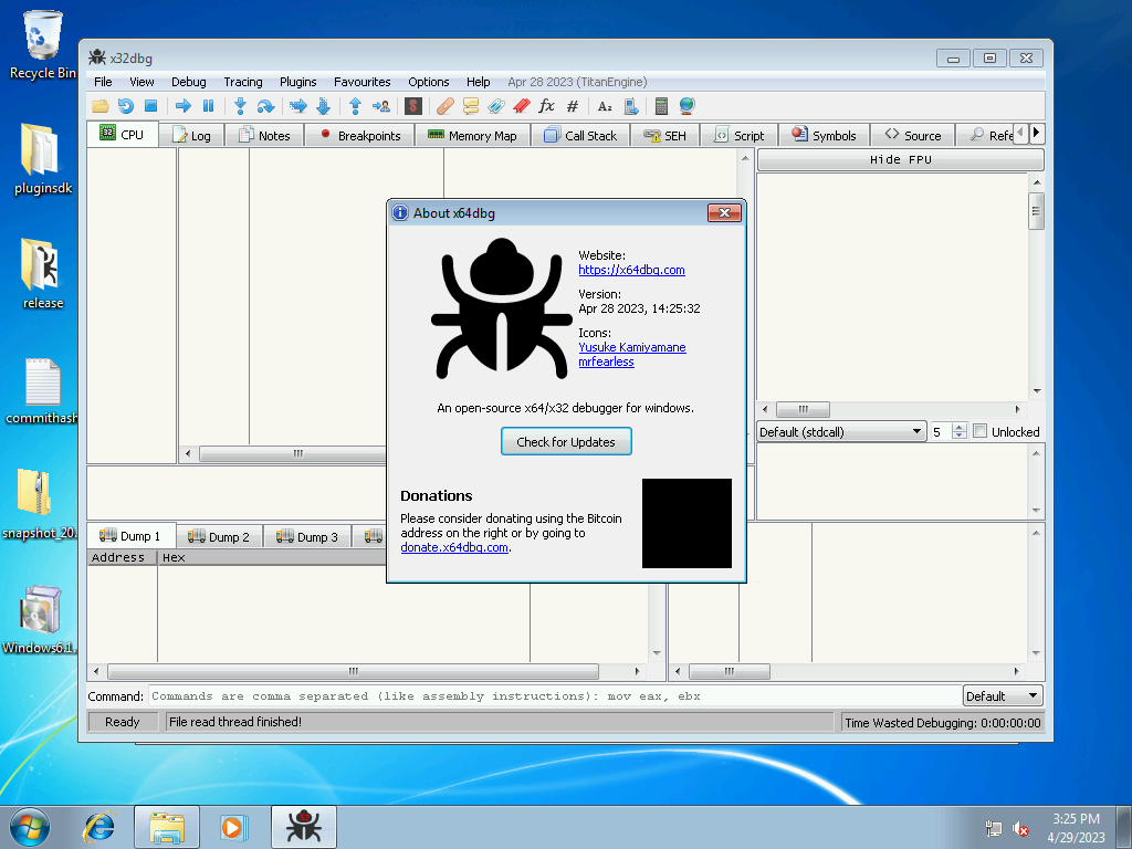 Bug in x86 Win7, Dll not register dbghelp.dll · Issue #3076 · x64dbg/x64dbg · GitHub