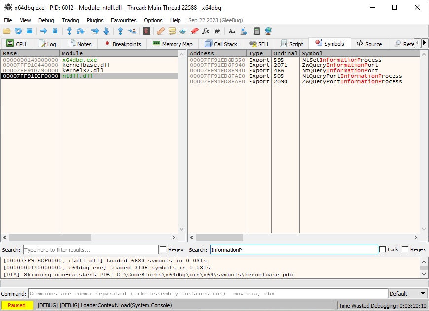 Searching in the symbol view is broken · Issue #3254 · x64dbg/x64dbg · GitHub