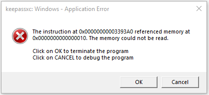 Memory access violation after merging databases · Issue #940 · keepassxreboot/keepassxc · GitHub