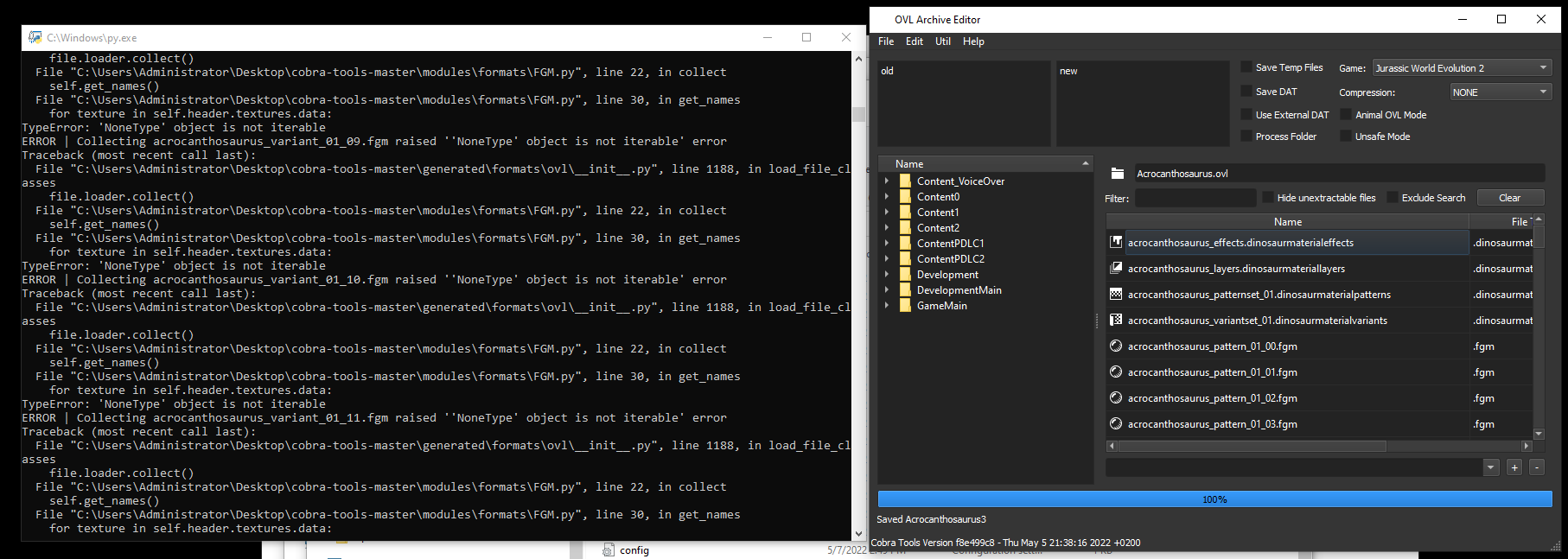 the cobra tool not working to inject texture to .ovl file · Issue #194 ...