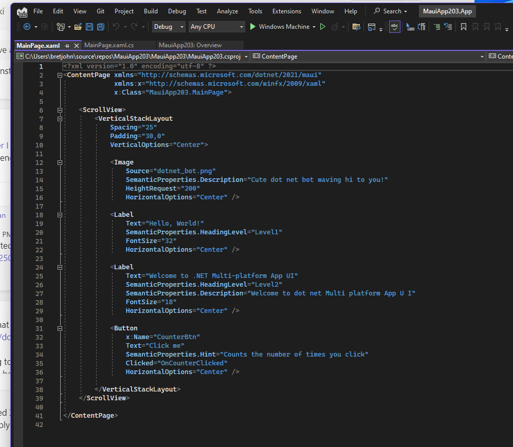 New Maui projects should only open the Overview Page in VS · Issue #12755 · dotnet/maui · GitHub