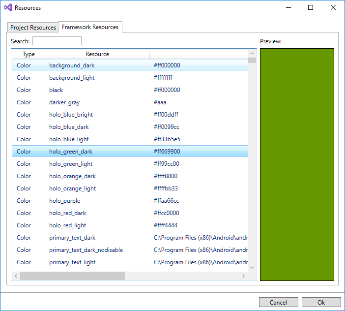 Resource picker preview should be on the right, not left · Issue #221 · xamarin/Xamarin ...