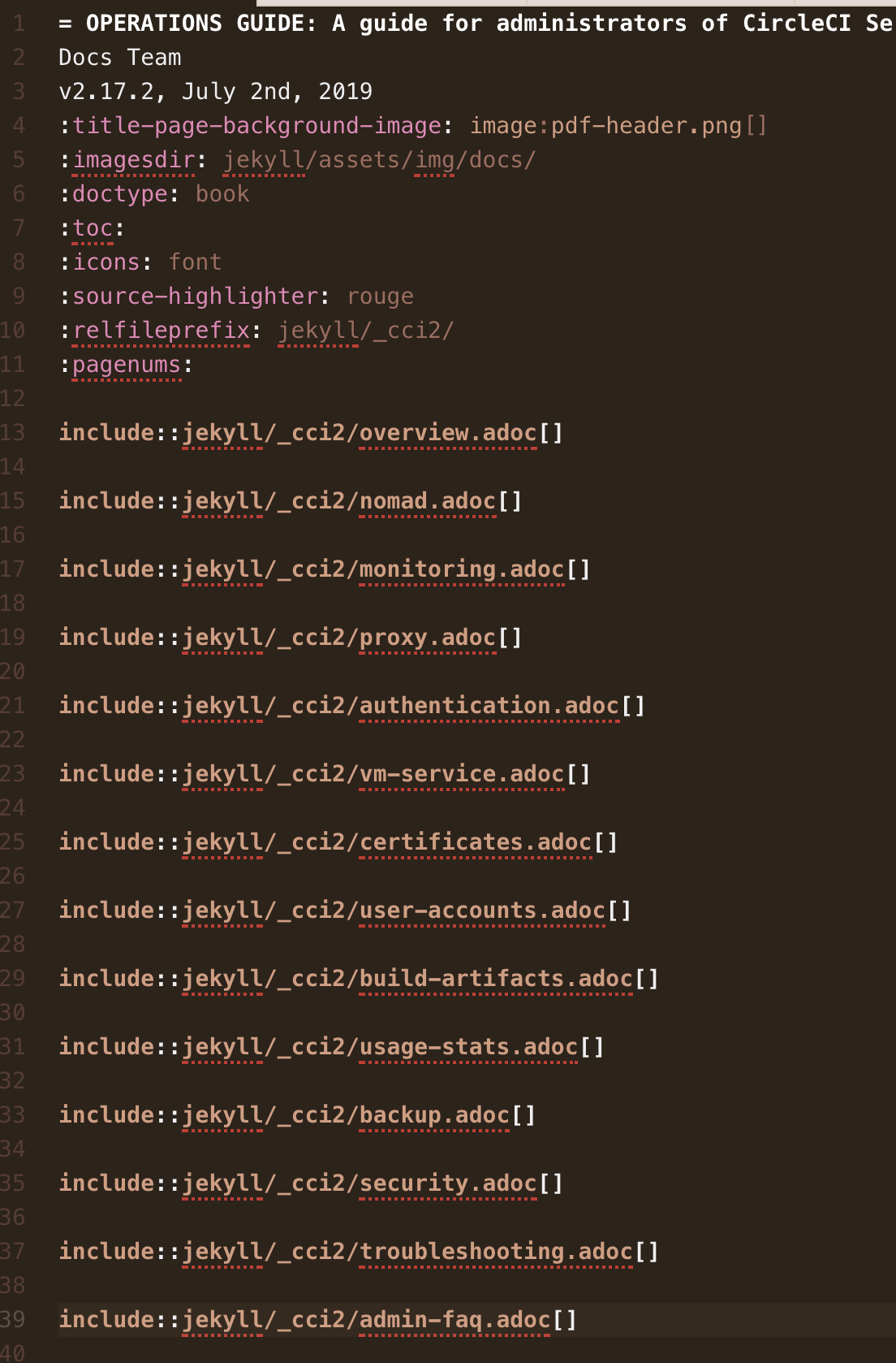include:: drops h1 content after first two includes · Issue #1156 · asciidoctor/asciidoctor-pdf ...