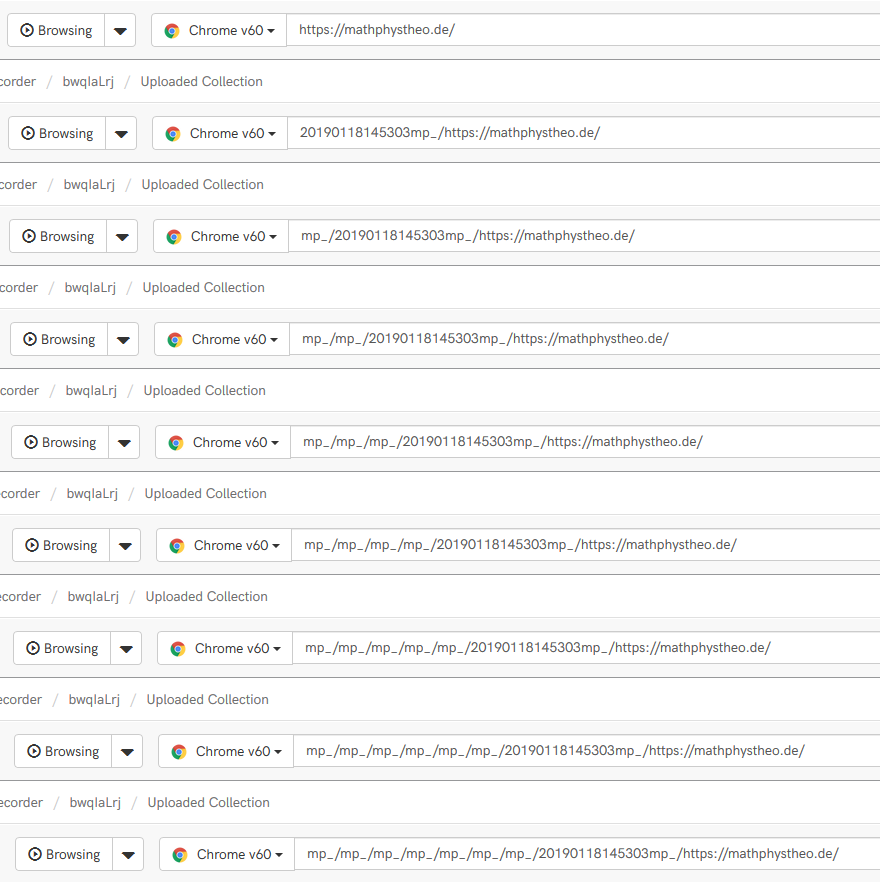 recursive redirect with current browser · Issue #672 · Rhizome-Conifer/conifer · GitHub