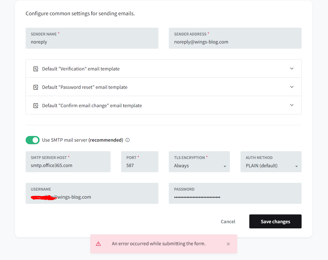 Implementing my own logic for sending email for verification - token: Missing email token claim ...