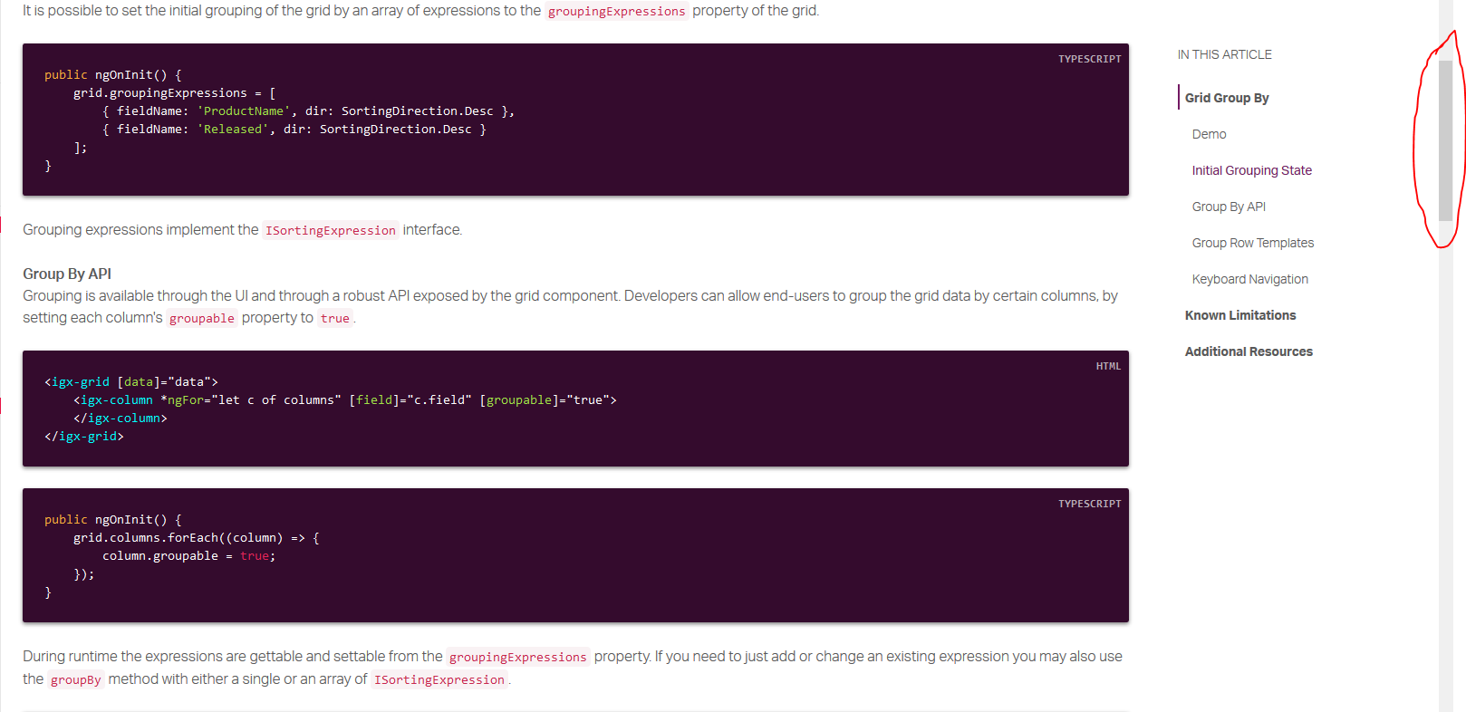 When groupby row is focused and spacebar is pressed the browser scrolls down, everywhere except ...