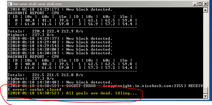 I7 4790 Cpu Cryptonight All Pools Are Dead Nhm 182 Pre2 · Issue 880 · Nicehash
