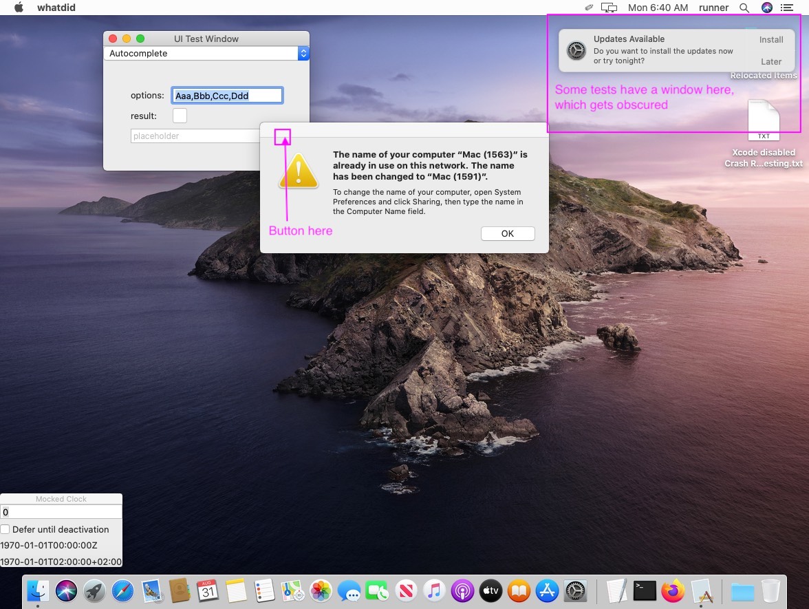 System dialogs cause UI tests to fail · Issue #1520 · actions/runner ...