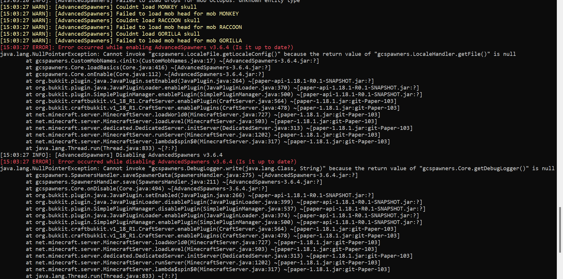 [Issue] texture error and console error · Issue #326 · GC-spigot/AdvancedSpawners · GitHub