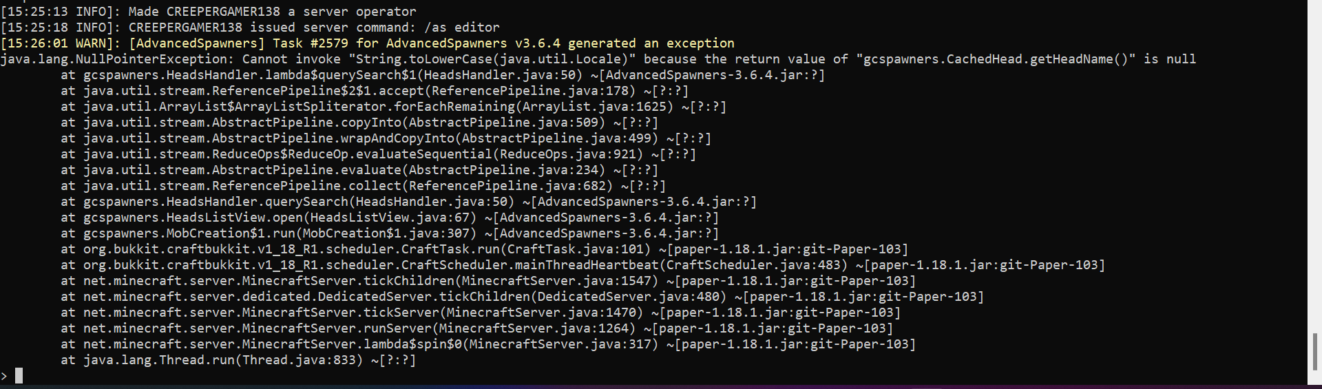 [Issue] texture error and console error · Issue #326 · GC-spigot/AdvancedSpawners · GitHub