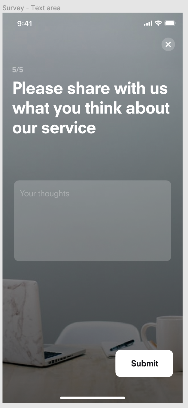 [UI] As a user, I can see Thought Sharing Survey Question · Issue #33 · nimblehq/flutter-ic ...