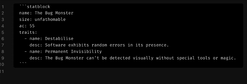 No styling or preferences · Issue #144 · javalent/fantasy-statblocks · GitHub