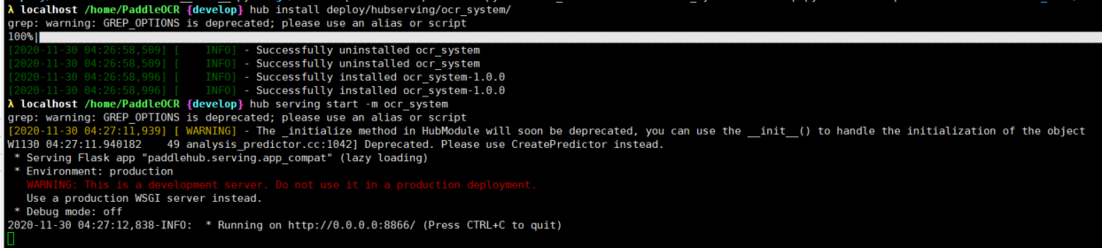 paddlehub 升级至2.0.0.beta之后，docker无法启动hub serving · Issue #1281 · PaddlePaddle/PaddleOCR · GitHub