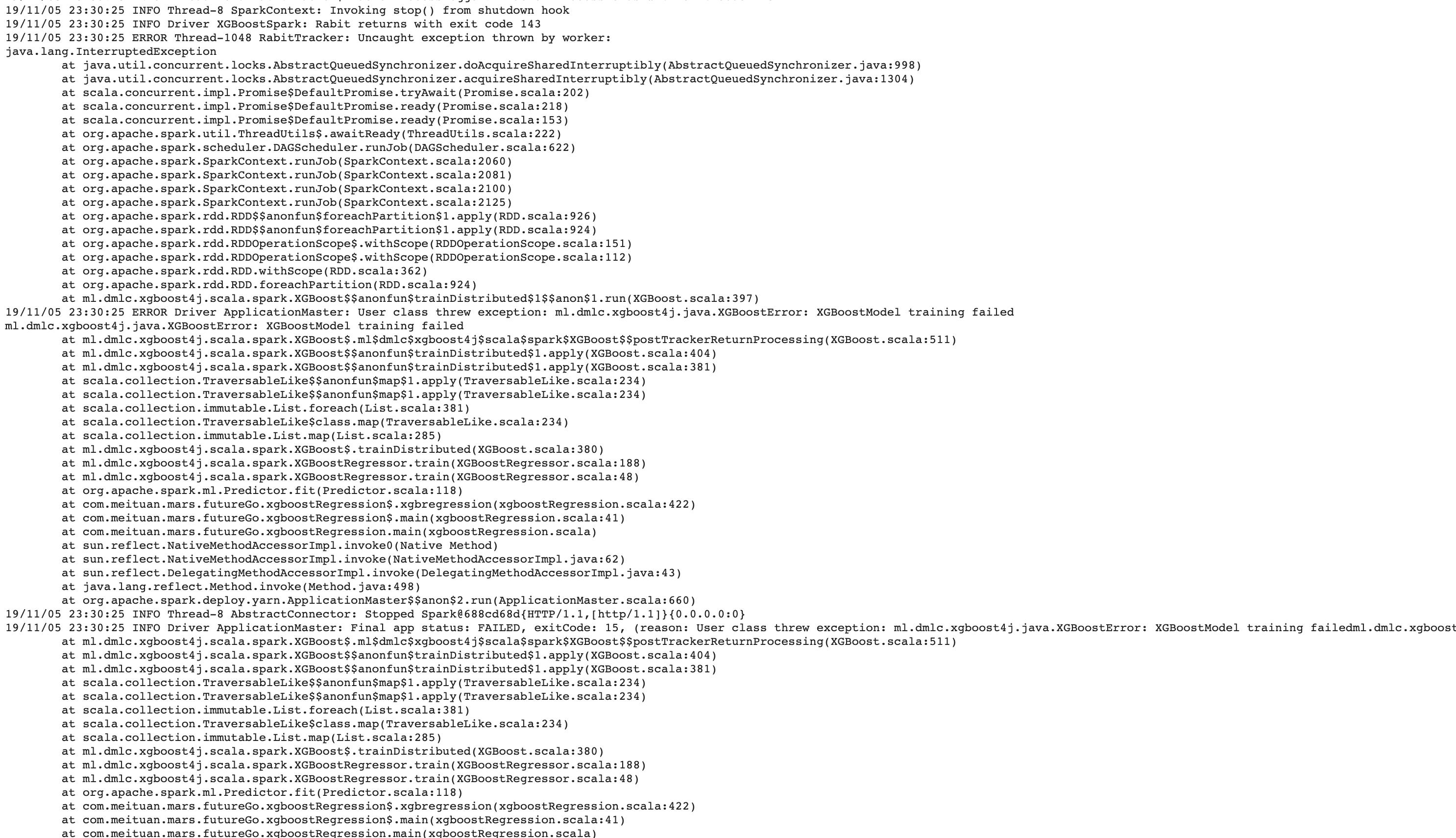 [jvm-packages] xgboost4j-spark 0.82 stuck at foreachPartition at XGBoost.scala:397 · Issue #5013 ...