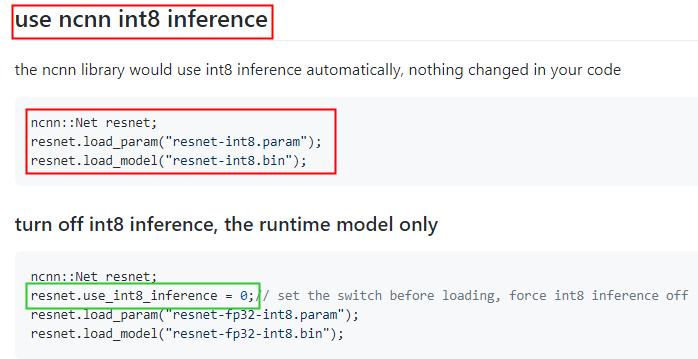 NCNN int8 推理模式设置问题 · Issue #2105 · Tencent/ncnn · GitHub