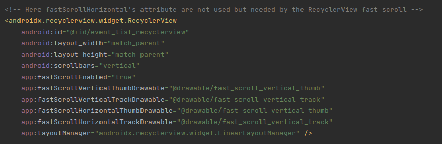RecyclerView fastScrollEnabled not working · Issue #244 · microsoft/WSA · GitHub
