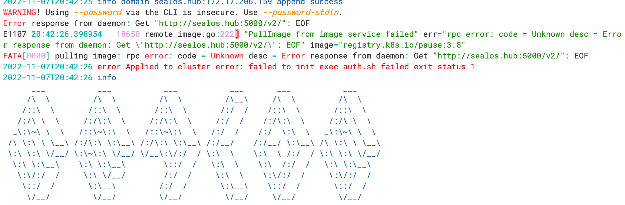 Bug Sealos在安装集群1253时,提示需要下载pause镜像 · Issue 2062 · Labringsealos
