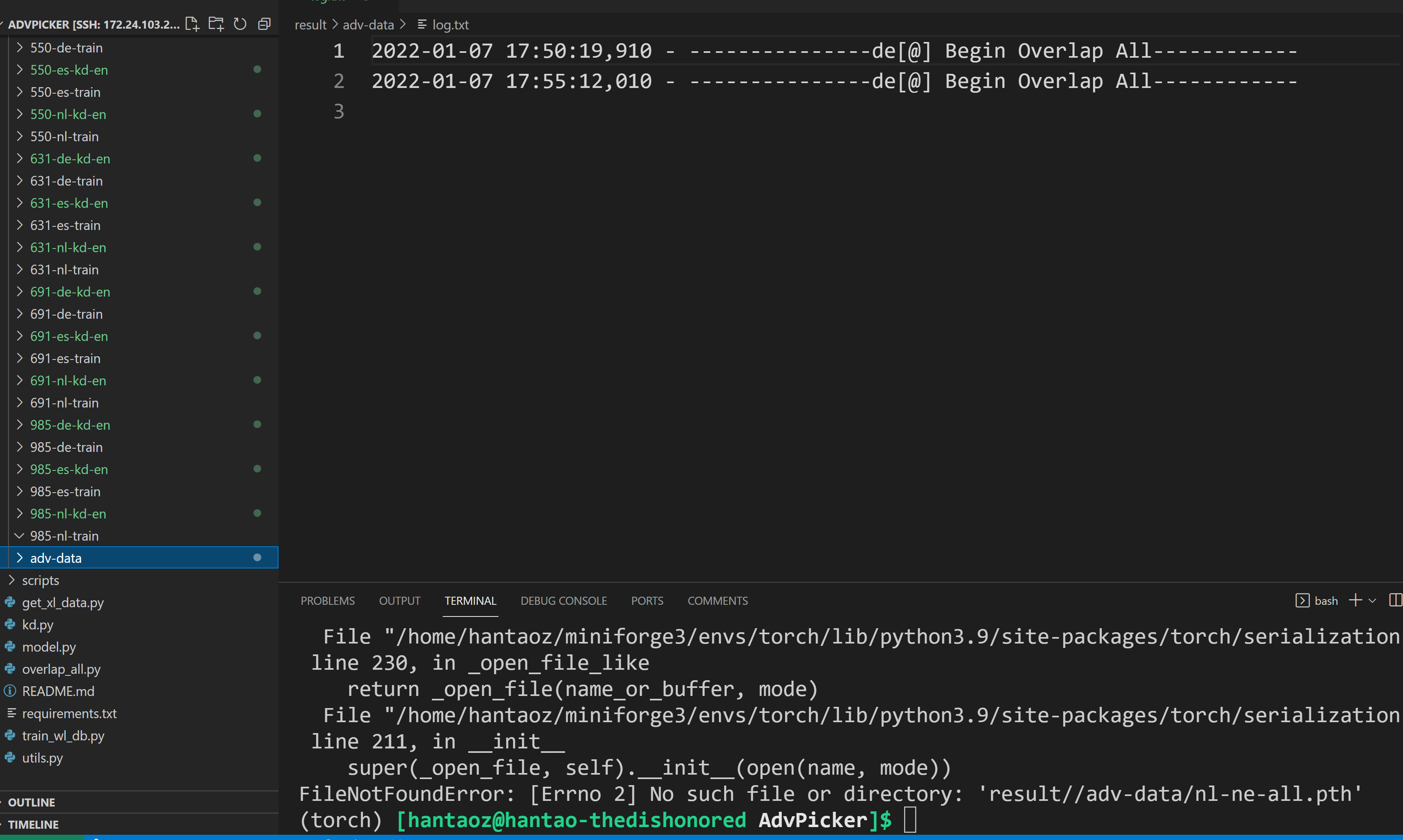 Adv code run into some kind of problem · Issue #17 · microsoft/vert-papers · GitHub