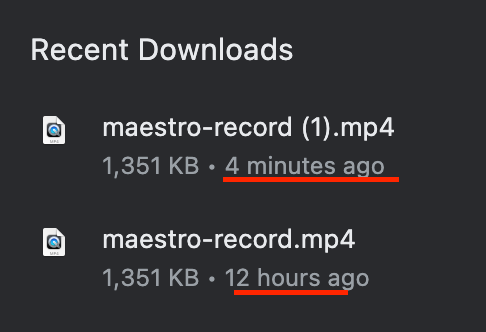 [Maestro 1.33.1] Recording Your Flow - WHY video URLs private still valid after 12 hours ...