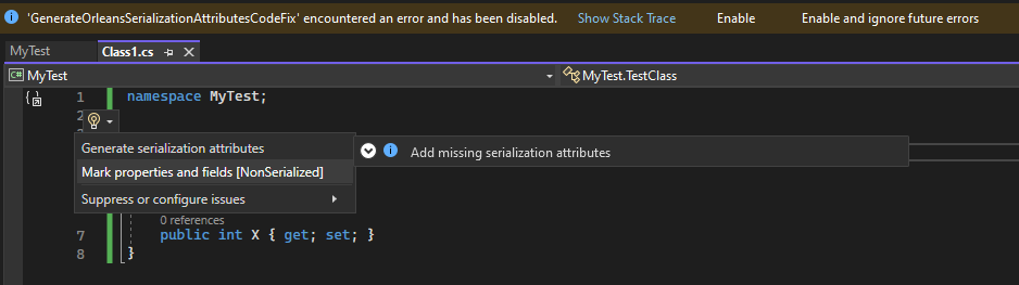 Generateserializer Code Fix Documentation Issue · Issue 8161 · Dotnetorleans · Github