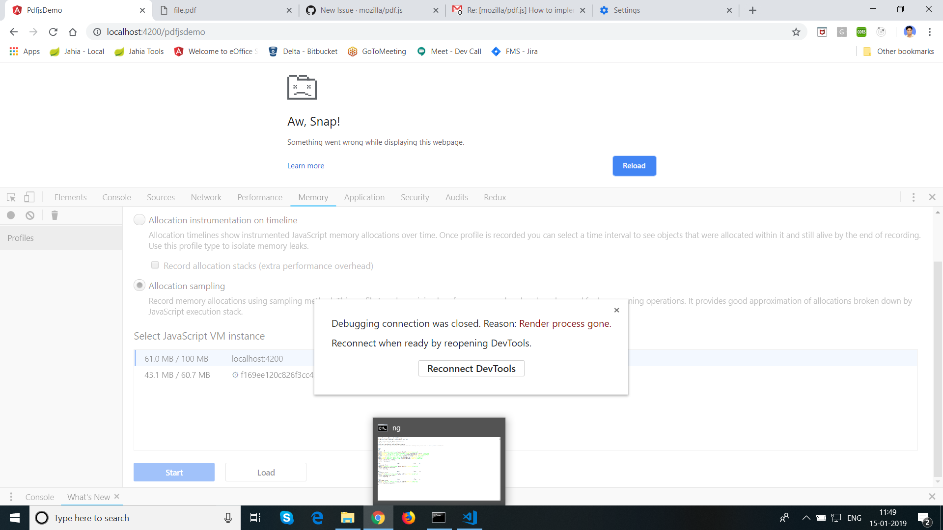 How To Reduce Memory Usage While Using PDFJS In Custom Pdf Viewer