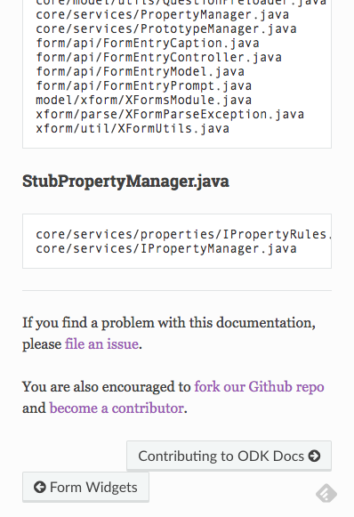 Make the footer buttons responsive · Issue #129 · getodk/docs · GitHub