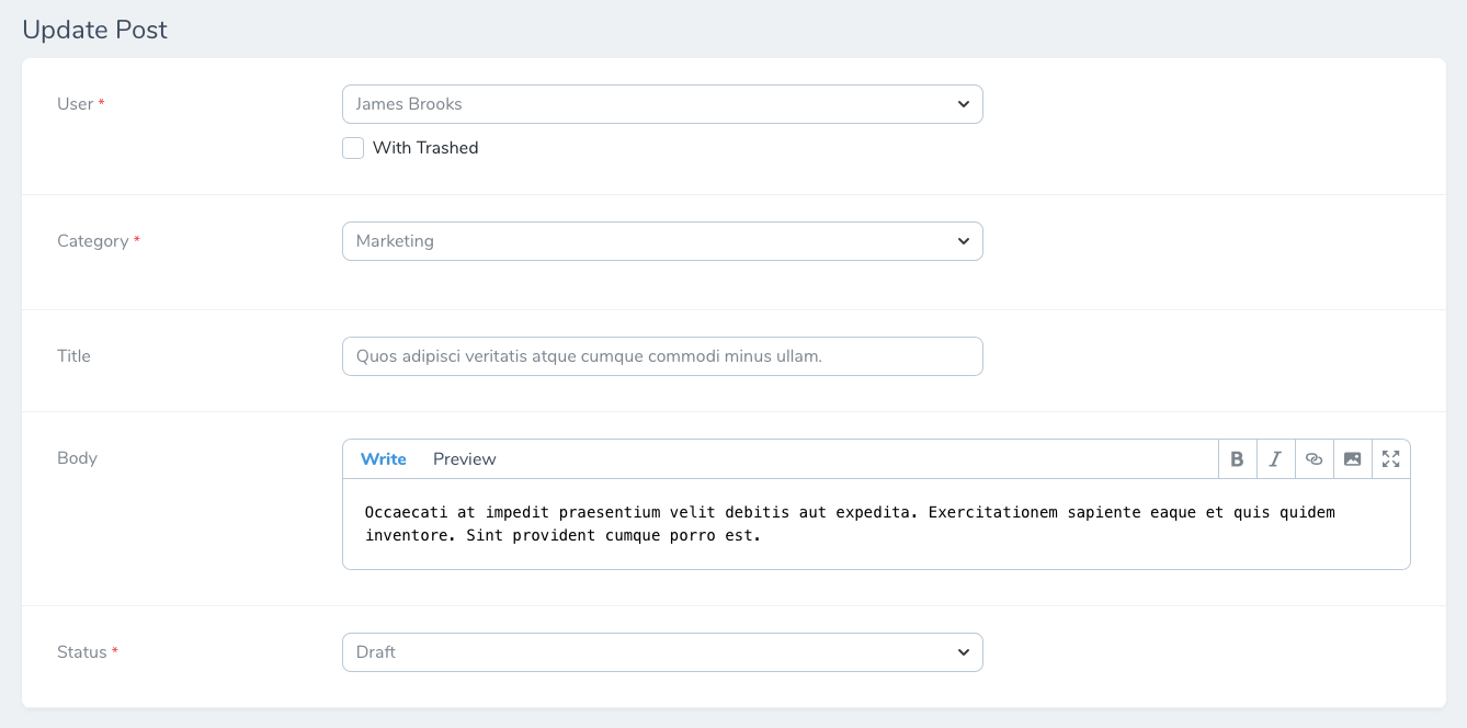 BelongsTo Field not populating data in select · Issue #519 · laravel/nova-issues · GitHub