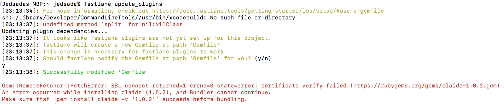 Gem::RemoteFetcher::FetchError: SSL_connect returned=1 errno=0 state=error: certificate verify ...