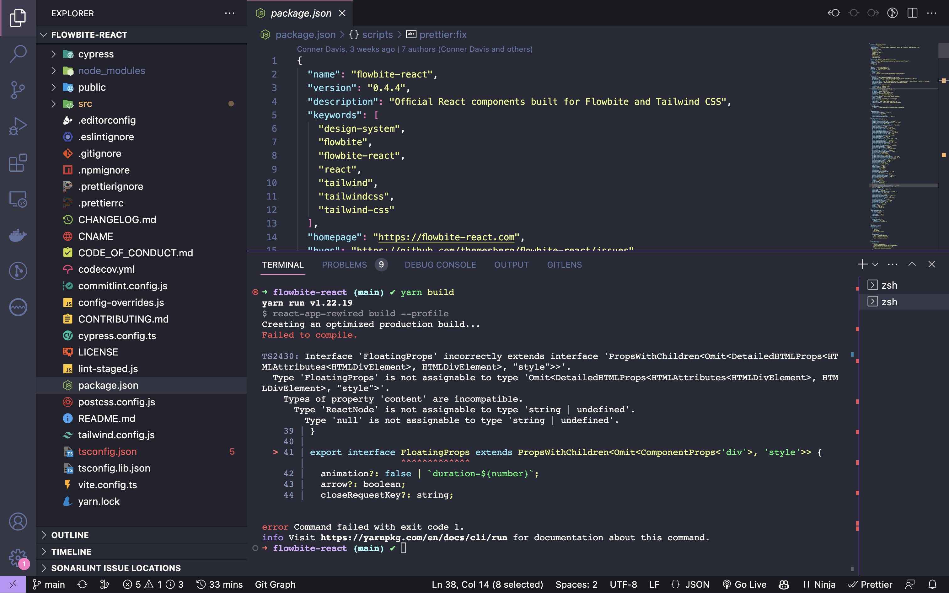 Build Failing · Issue 740 · Themesberg Flowbite React · Github