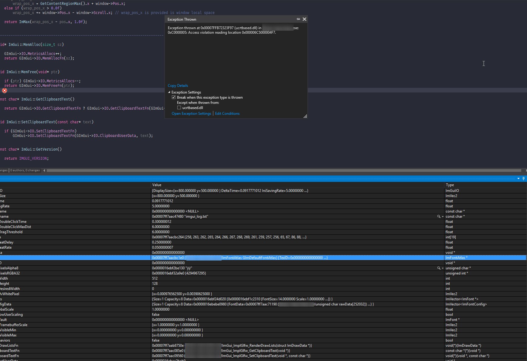 Freeing Font From Memory Crash · Issue #1259 · ocornut/imgui · GitHub