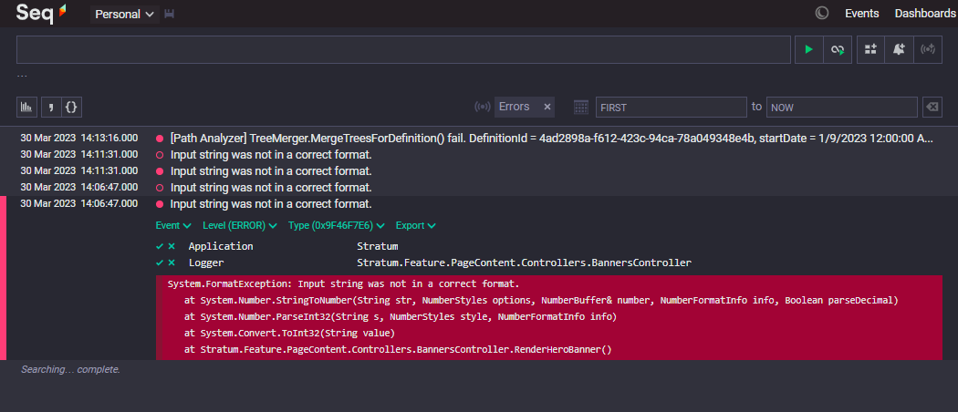 No logs in Events tab · datalust seq-tickets · Discussion #1805 · GitHub