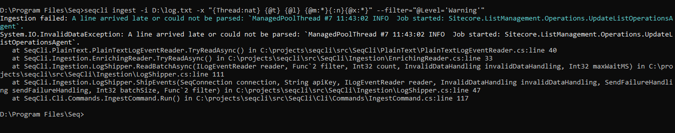 Need help with the Filter command, while ingesting logs · Issue #1812 · datalust/seq-tickets ...