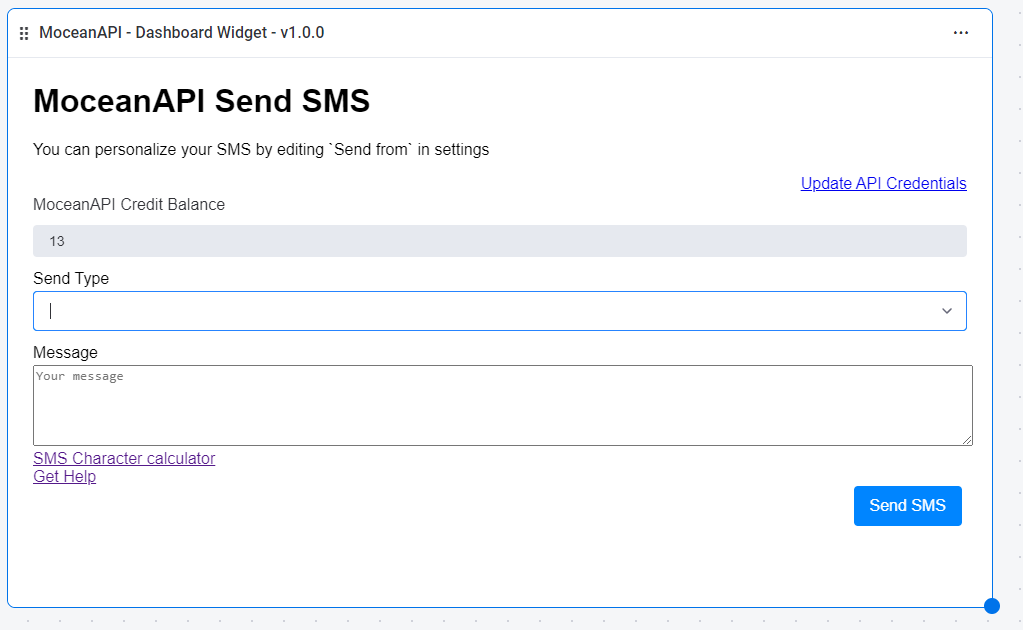Mocean monday.com SMS Broadcast User Documentation | monday-dashboard