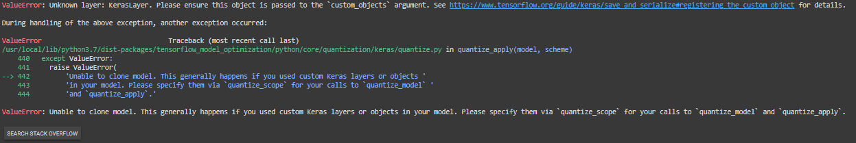 Quantization Aware Training Support For Keraslayer · Issue 786 · Tensorflow Model Optimization
