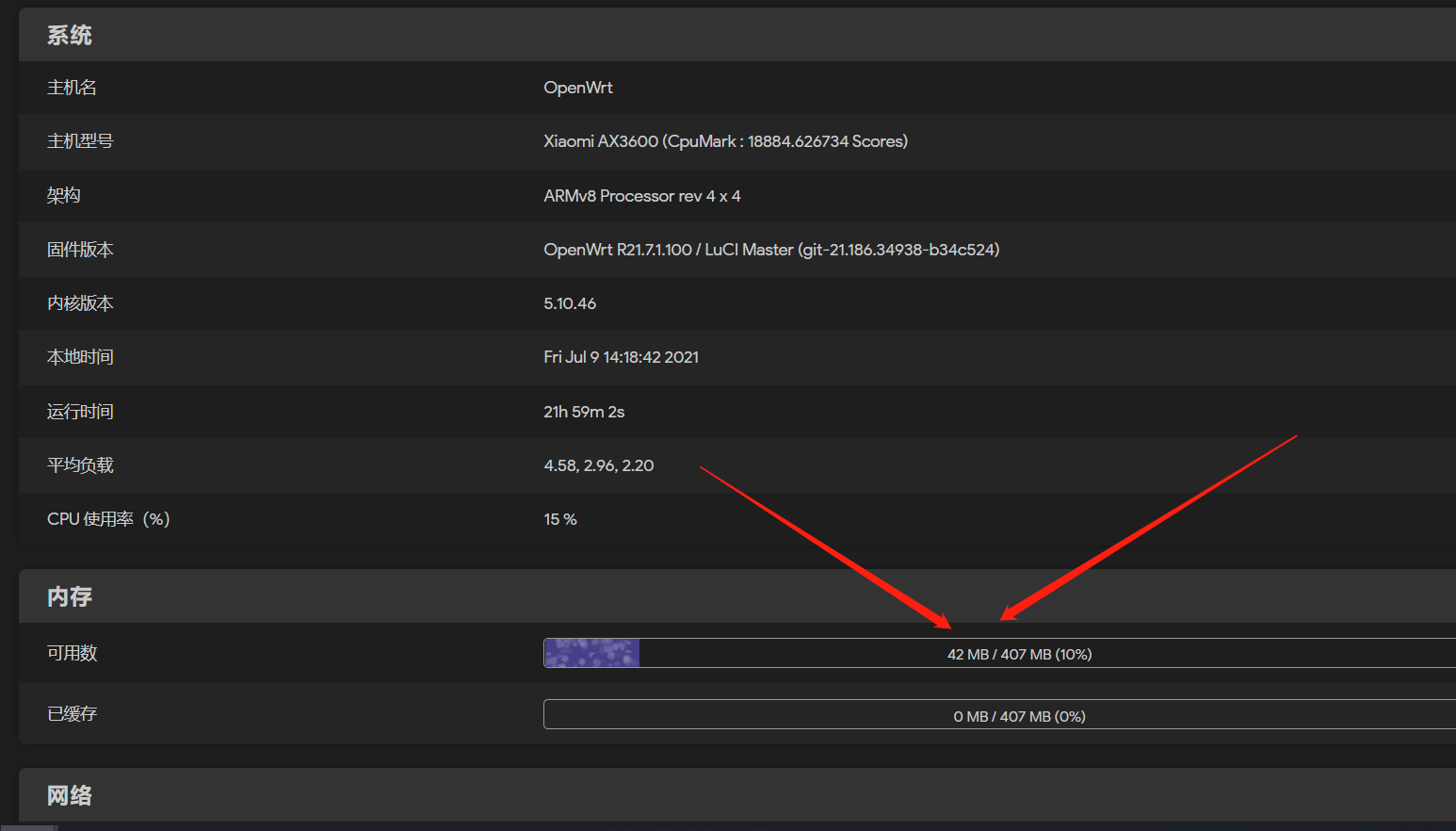 AX3600内存占用过大，造成路由器自动重启，luciapp崩溃 · Issue #7324 · coolsnowwolf/lede · GitHub