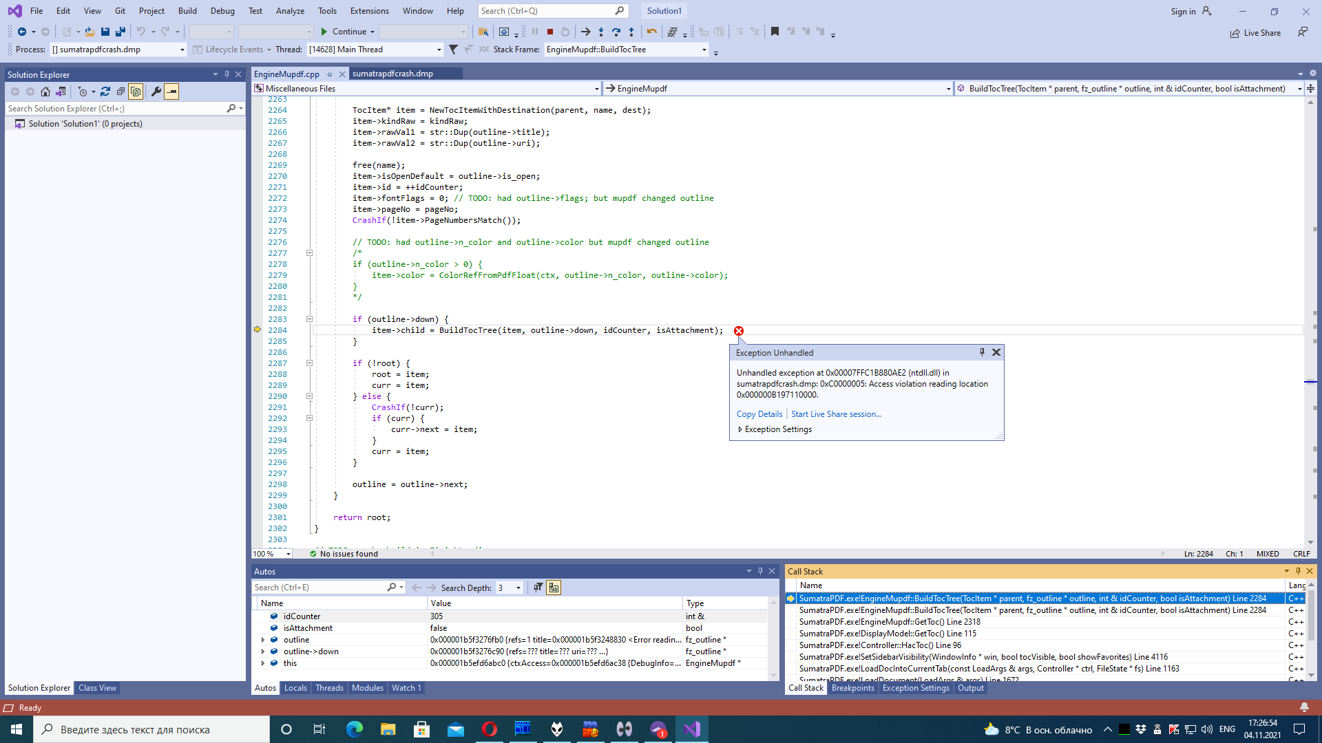 Crash Report, While opening a text book · Issue #2229 ...