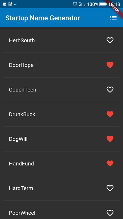 GitHub - JetLightStudio/StartupNamer: A simple flutter application made following the official ...
