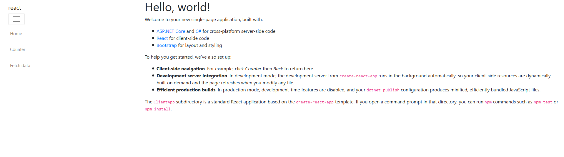 Design issues in react template with .net core 2.2 preview 1 · Issue ...