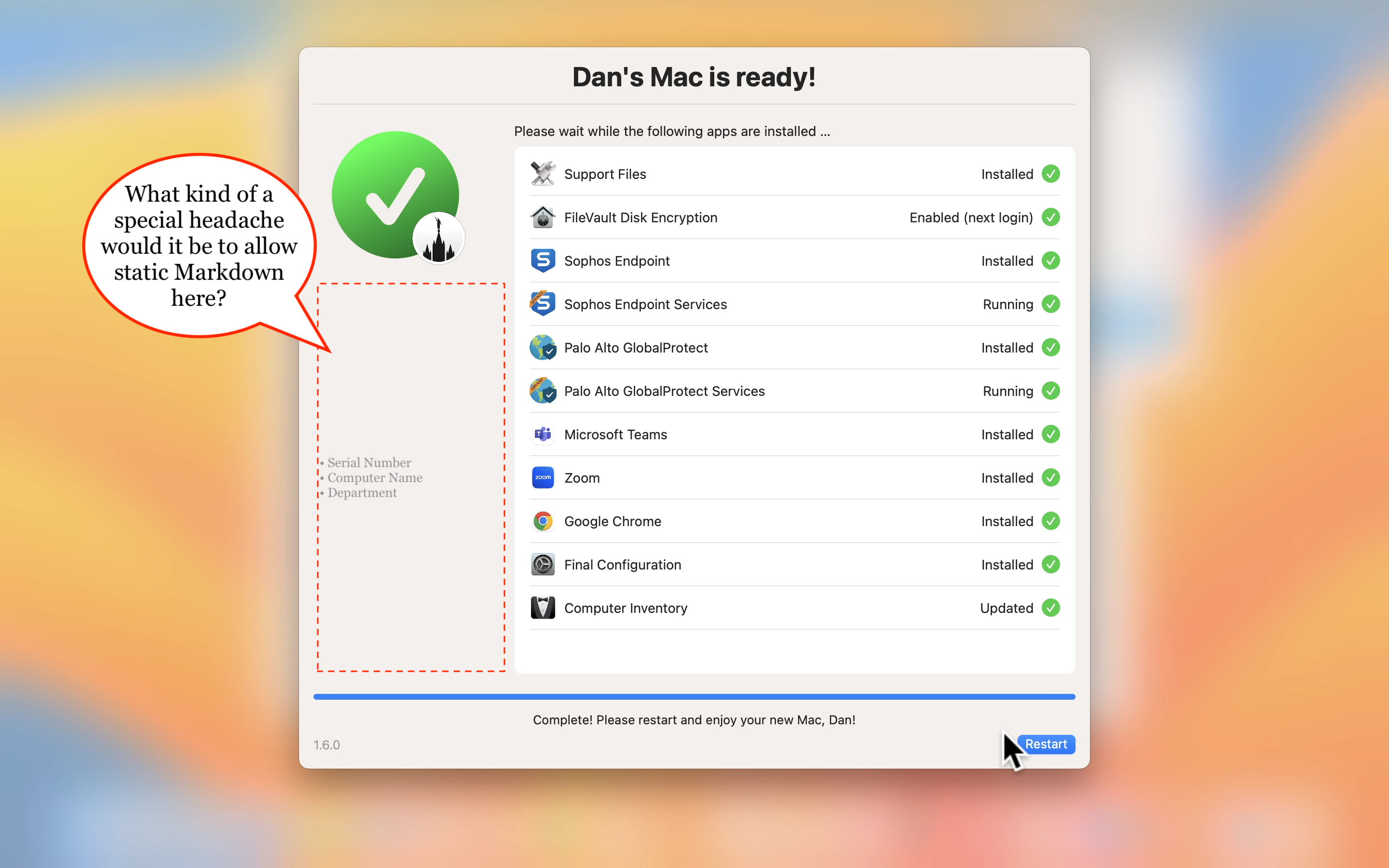 Feature Request: Allow Markdown in "Icon Info Area" · Issue #211 · swiftDialog/swiftDialog · GitHub