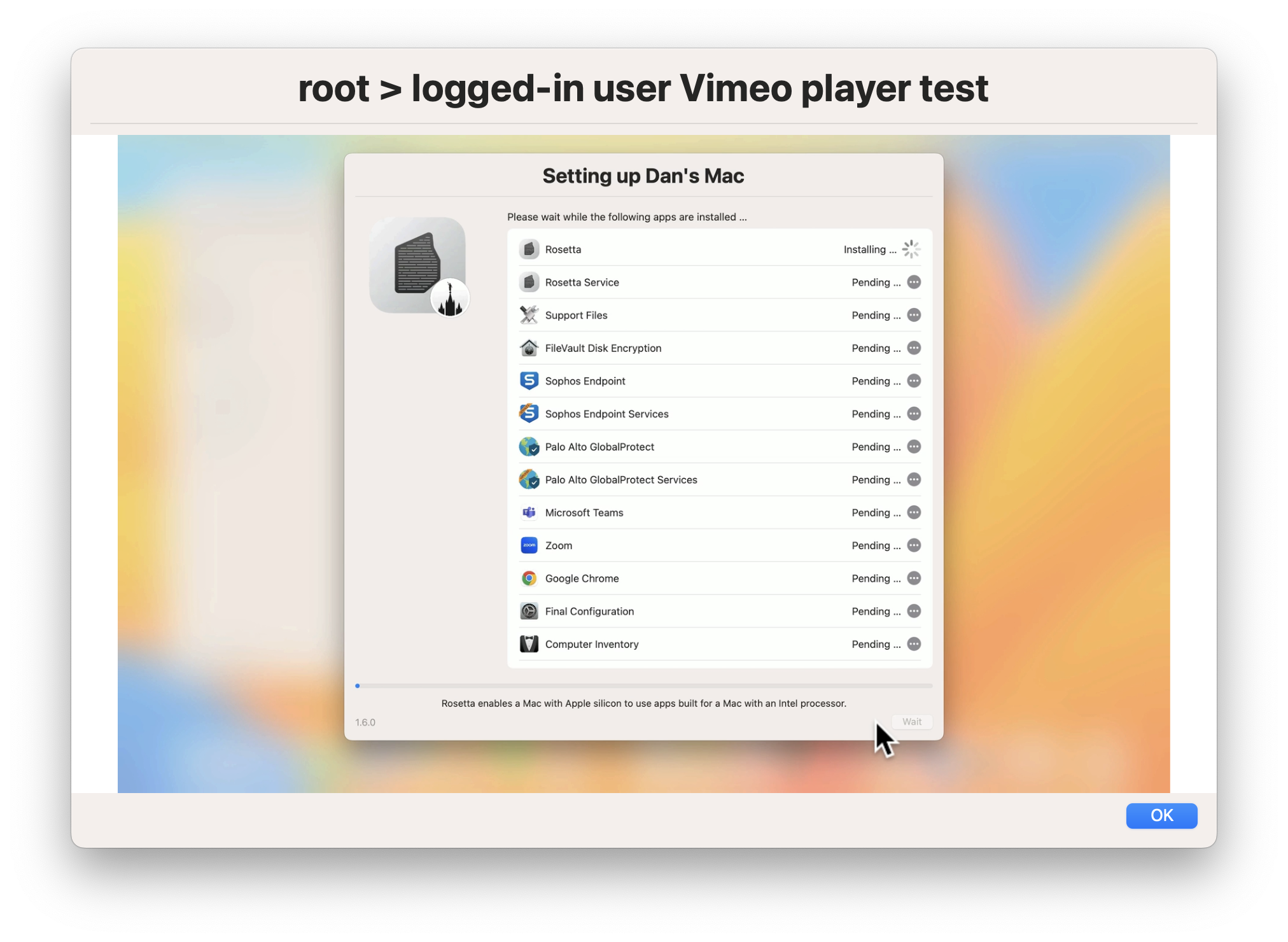 Video service playback results in "player error" when executed outside ...