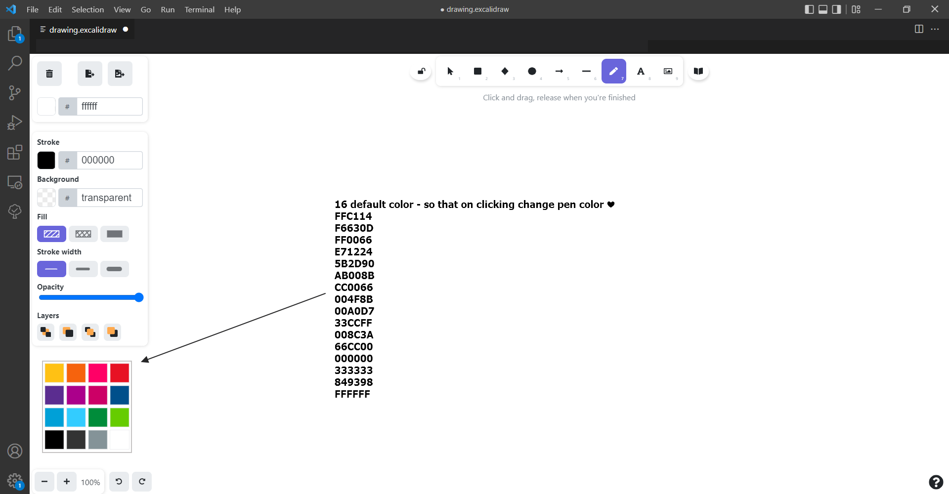 Add color swatch on the side directly · Issue #212 · tldraw/tldraw-v1 · GitHub