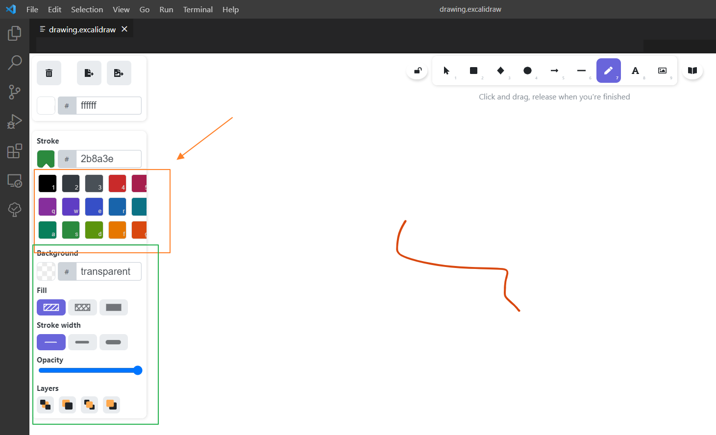 Add color swatch on the side directly · Issue #31 · excalidraw ...